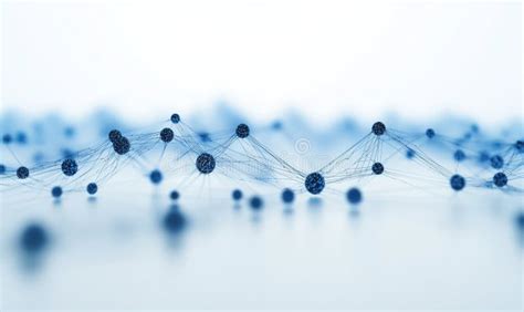 Abstract Blue Network Connections With Nodes And Lines Representing Data Flow Stock Image