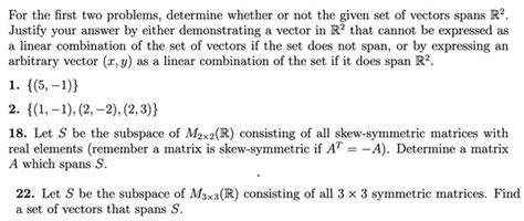 Solved For The First Two Problems Determine Whether Or Not Chegg Com