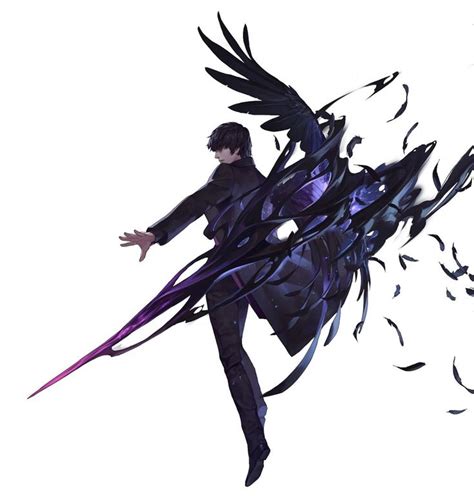 1차승급 까마귀 검사 캐릭터 일러스트 판타지 아트 캐릭터 아트