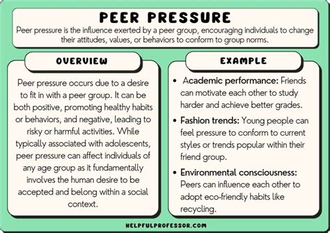 Positive Peer Pressure Examples