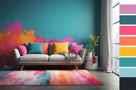 Premium Photo Color Scheme Experimentation For Perfect Backdrop