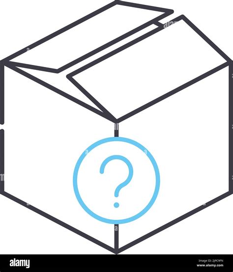 Think Outside The Box Line Icon Outline Symbol Vector Illustration Concept Sign Stock Vector