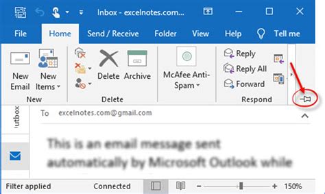 How To Showhide The Ribbon In Outlook Excelnotes