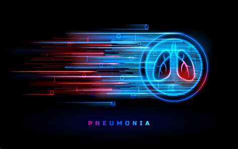 폐렴 폐 질환 암 및 기관지염 벡터 네온 레드 블루 라인 폐 기호 호흡기 및 폐 질환 결핵 천식 독감 및 기침 감염 및 건강 관리 배경 폐에 대한 스톡 벡터 아트 및 기타