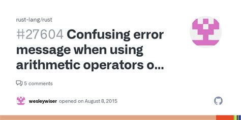 Confusing Error Message When Using Arithmetic Operators On Different Number Types · Issue 27604
