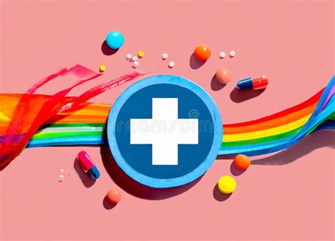 Abstract Representation Of The Concept Of Medical Using Dynamic Shapes And Colors Stock