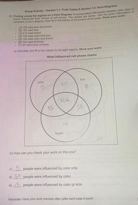 solved group activity section 1 1 truth tables 8 saction