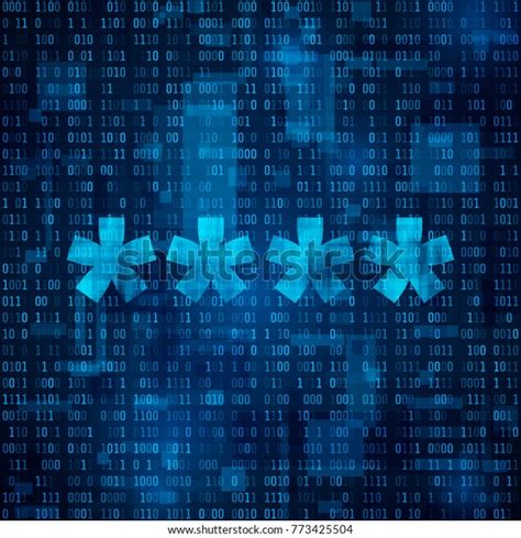 Authorization Concept Password Binary Code Background Stock