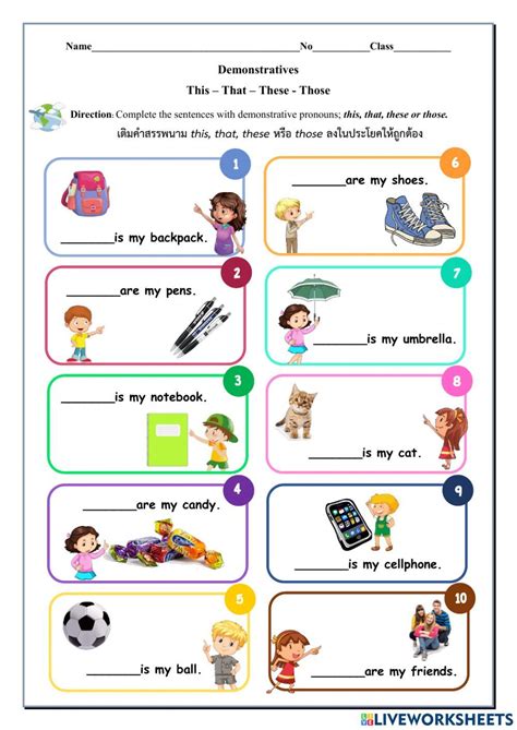Pronoun Worksheets Pronoun 3rd Kindergarten Desalas
