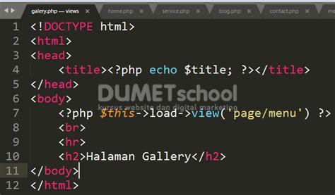 Cara Membuat Halaman Dinamis Dan Menu Active Menggunakan Codeigniter Part 2 Kursus Web Programming