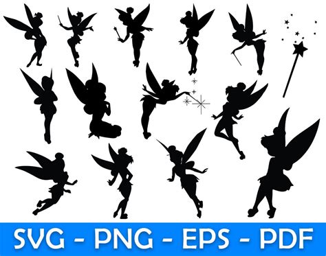Tinkerbell Bundle Svg Tinkerbell Vector Tinkerbell Etsy