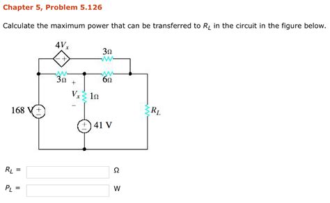 Solved Calculate The Maximum Power That Can Be Transferred Chegg Com