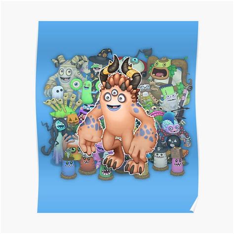 My Singing Monsters Characters Stoowarb Premium Matte Vertical Poster
