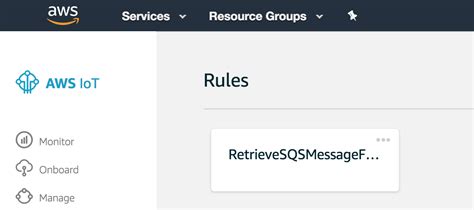 aws iot retrieving sqs messages from a queue