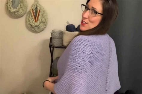 The Easiest Knit Shawl Ever Free Pattern Tutorial
