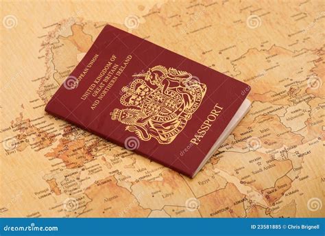 Eu Passport On A World Map Stock Image Image Of Vintage 23581885