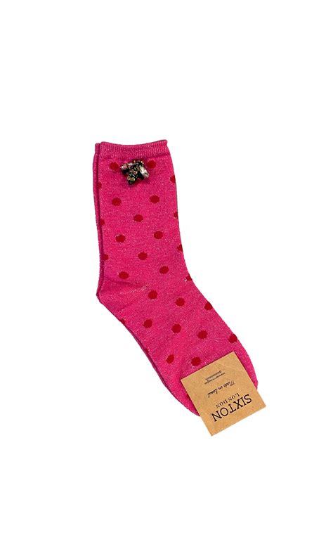 Pink Polka Dot Socks Plümo Ltd