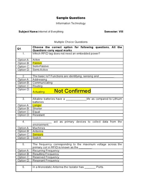 Ioe Questions Pdf Internet Of Things Radio Frequency Identification