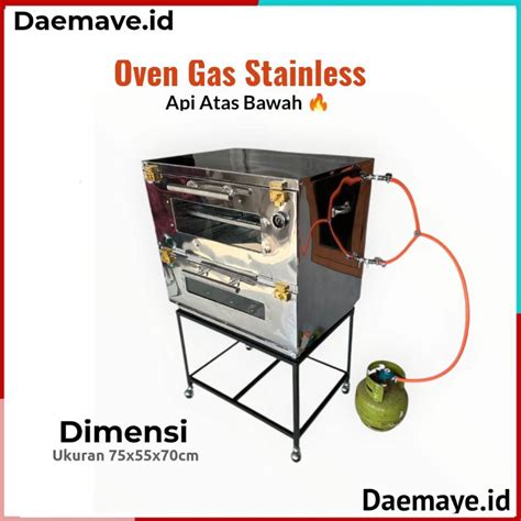 Jual Oven Gas Oven Api Atas Bawah Bahan Stainles Ukuran 75x55x70 Cm Shopee Indonesia