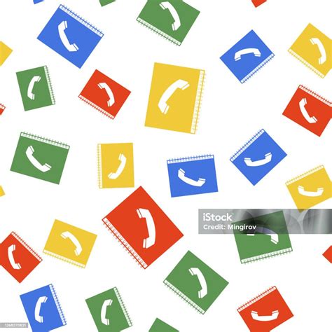 색상 전화 책 아이콘 흰색 배경에 원활한 패턴을 격리 주소록 전화 번호부 벡터 가능성에 대한 스톡 벡터 아트 및 기타 이미지 가능성 개성 개념 고객 Istock
