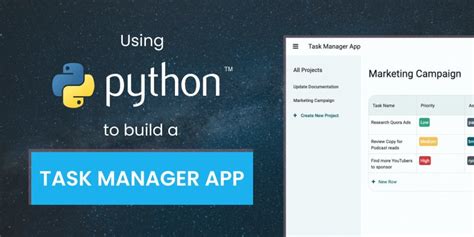 a task manager app built with python r devto