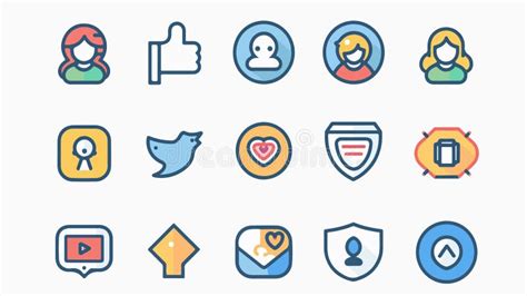 Professional Social Media Interaction Icon Suit Stock Illustration Illustration Of Digital