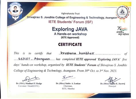 Completed Java Workshop Krushna Kumbhar Posted On The Topic Linkedin