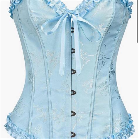Light Blue Corset Top Anyone From Size Xxs M Can Depop