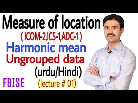 How To Solve Harmonic Mean For Ungrouped Data In Statistics In Hindi Urdu Fbise Taimoor