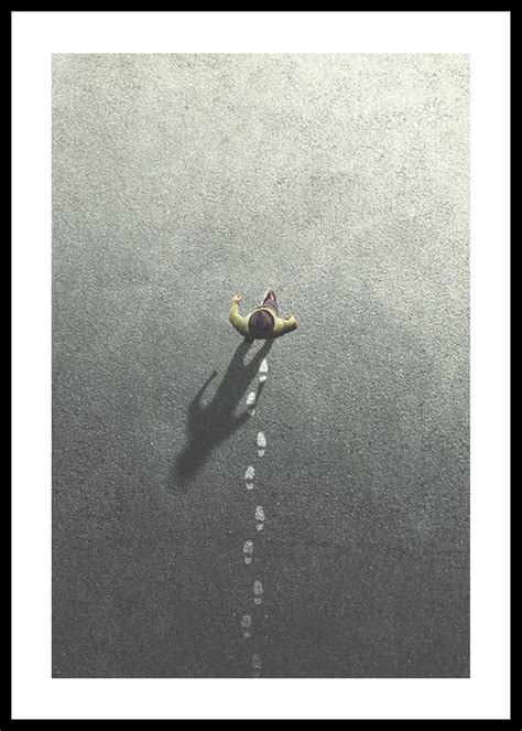 Walking Leaving Footsteps Plakat Koncepcyjne I Surrealistyczne Gallerixpl
