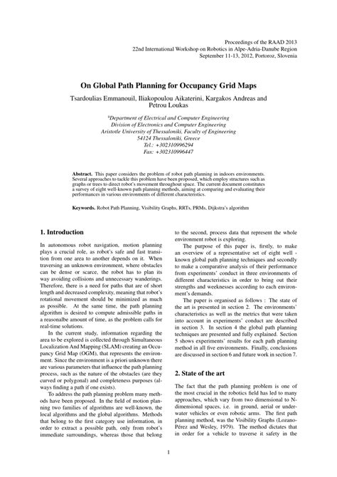 pdf on global path planning for occupancy grid maps
