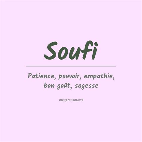 Signification Du Prénom Soufi