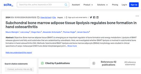 Subchondral Bone Marrow Adipose Tissue Lipolysis Regulates Bone Formation In Hand Osteoarthritis