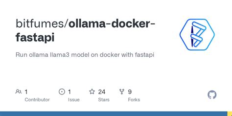 Github Bitfumesollama Docker Fastapi Run Ollama Llama3 Model On