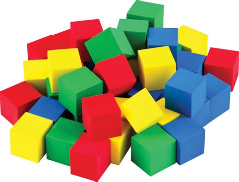 Stem Basics Multicolor 3 4 Foam Cubes 40 Count