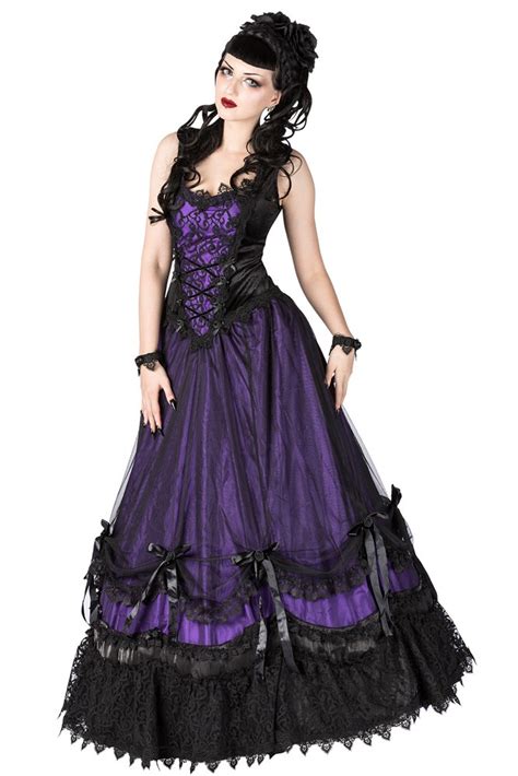 Caera Blackpurple Gothic Prom Dress By Sinister Uk8 Only Gothic Prom