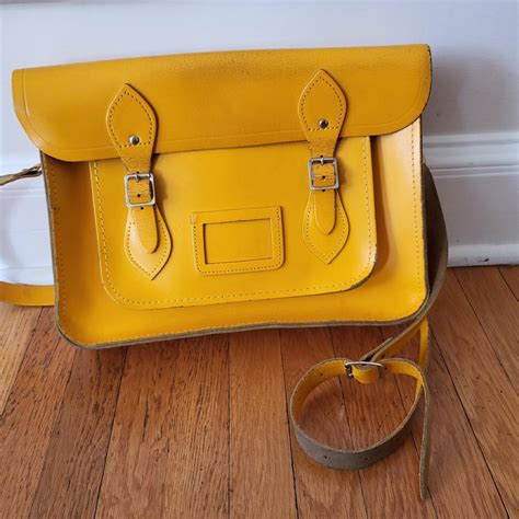 Cambridge Satche Company Bright Yellow Satchel It Depop