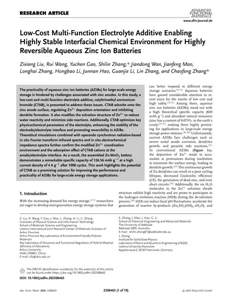 Low‐cost Multi‐function Electrolyte Additive Enabling Highly Stable