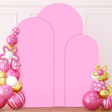 Patydest Wedding Arch Cover Pink Arch Backdrop Covers Set