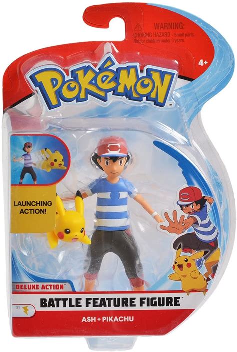 Pokémon Figurine à Fonction 12 Cm Sacha And Son Pikachu