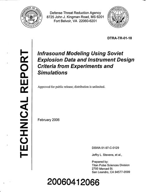 pdf infrasound modeling using soviet explosion data and instrument
