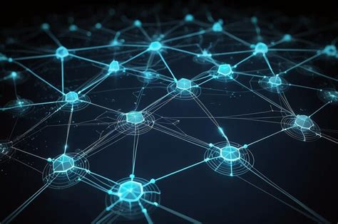 Premium Photo Network Nodes Digital Stock Illustration