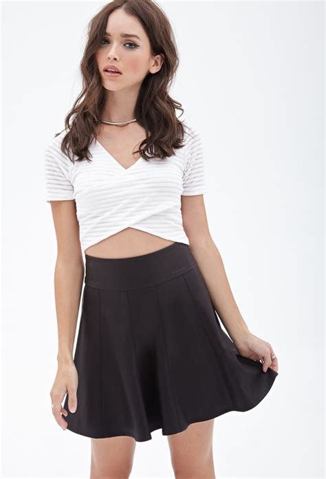 17 Forever 21 Faux Leather Skater Skirt Leather Skater Skirts