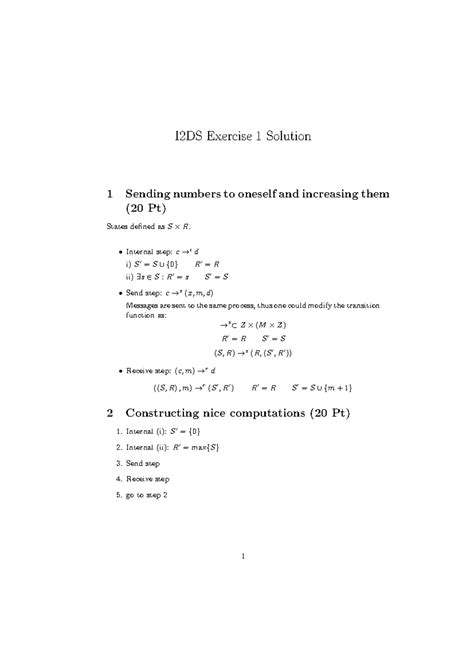 Solution Exercise 1 Sssssss I2ds Exercise 1 Solution 1 Sending