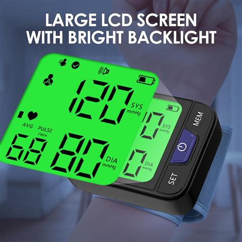 Double Love Wrist Blood Pressure Monitor LCD Display Wrist Blood Pressure Cuff 120x2 Reading