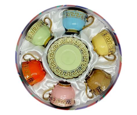 Сервиз за кафе в пъстри цветове 200ml Vivre