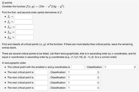 solved consider the function f x y 10x−x2 4y−y2 find the