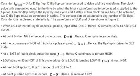 Solved A D Ff Is Sometimes Used To Delay A Binary Waveform So That