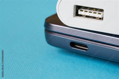 Comparison Of The Sizes Of USB And USB Type C Ports On A Modern Laptop An Ultrabook And An