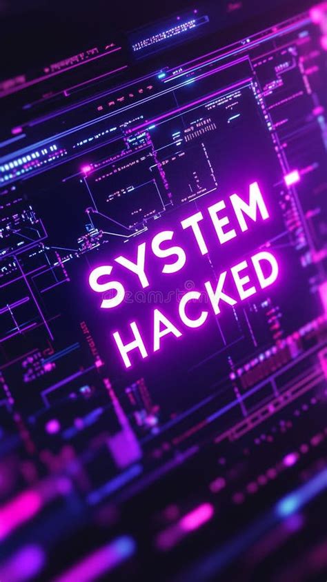 Computer Screen Displays The Words System Hacked Written In White Surrounded By Code And